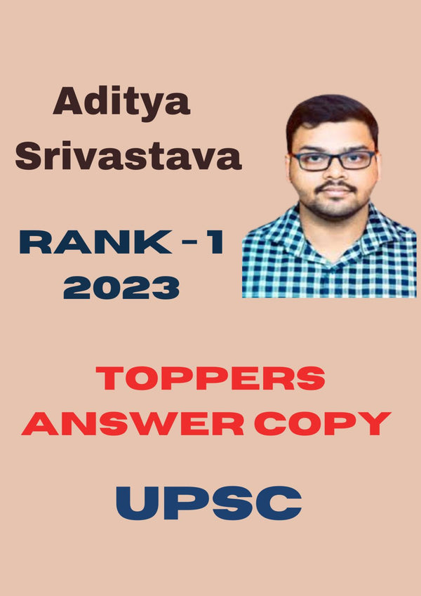 UPSC Toppers' Answer Copies Rank-1 Aditya Srivastava english – Volsbook ...